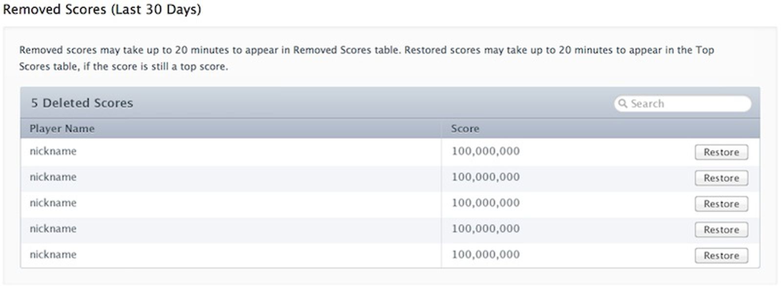 Developers Can Now Delete Fake Scores from Game Center Leaderboards ...