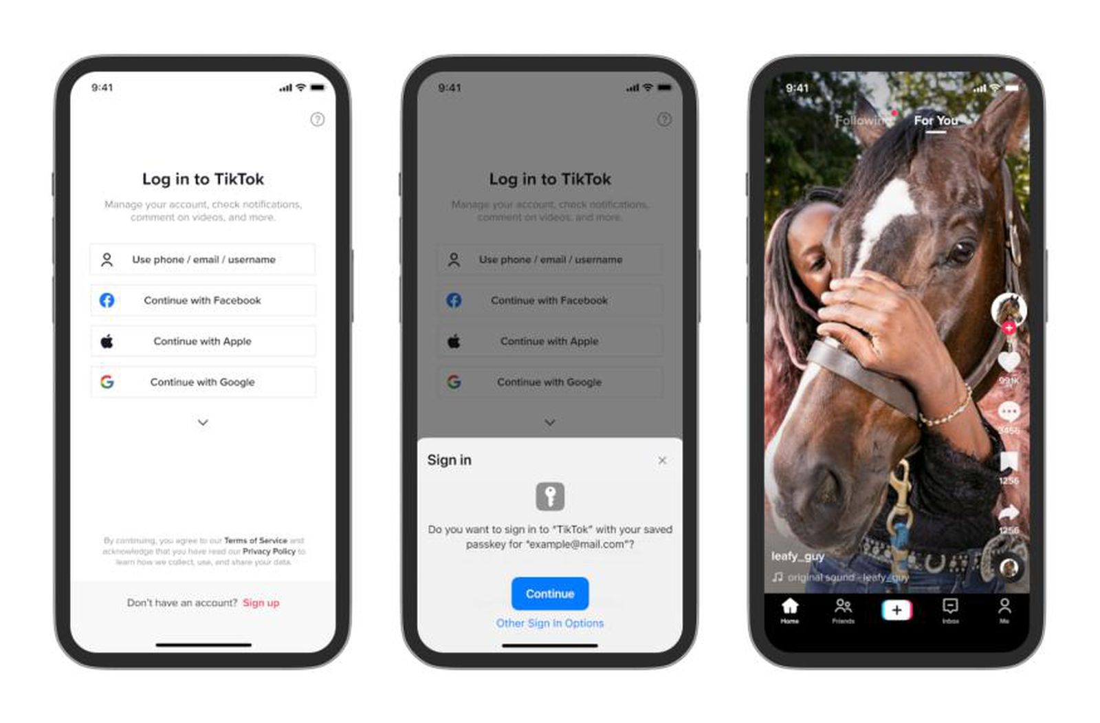 TikTok Announces Passkey Login Support for iOS Devices - MacRumors