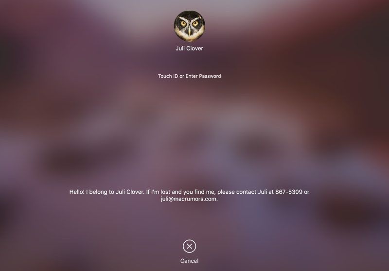 How to Set a Custom Lock Screen Message on Your Mac in Case It's Lost ...
