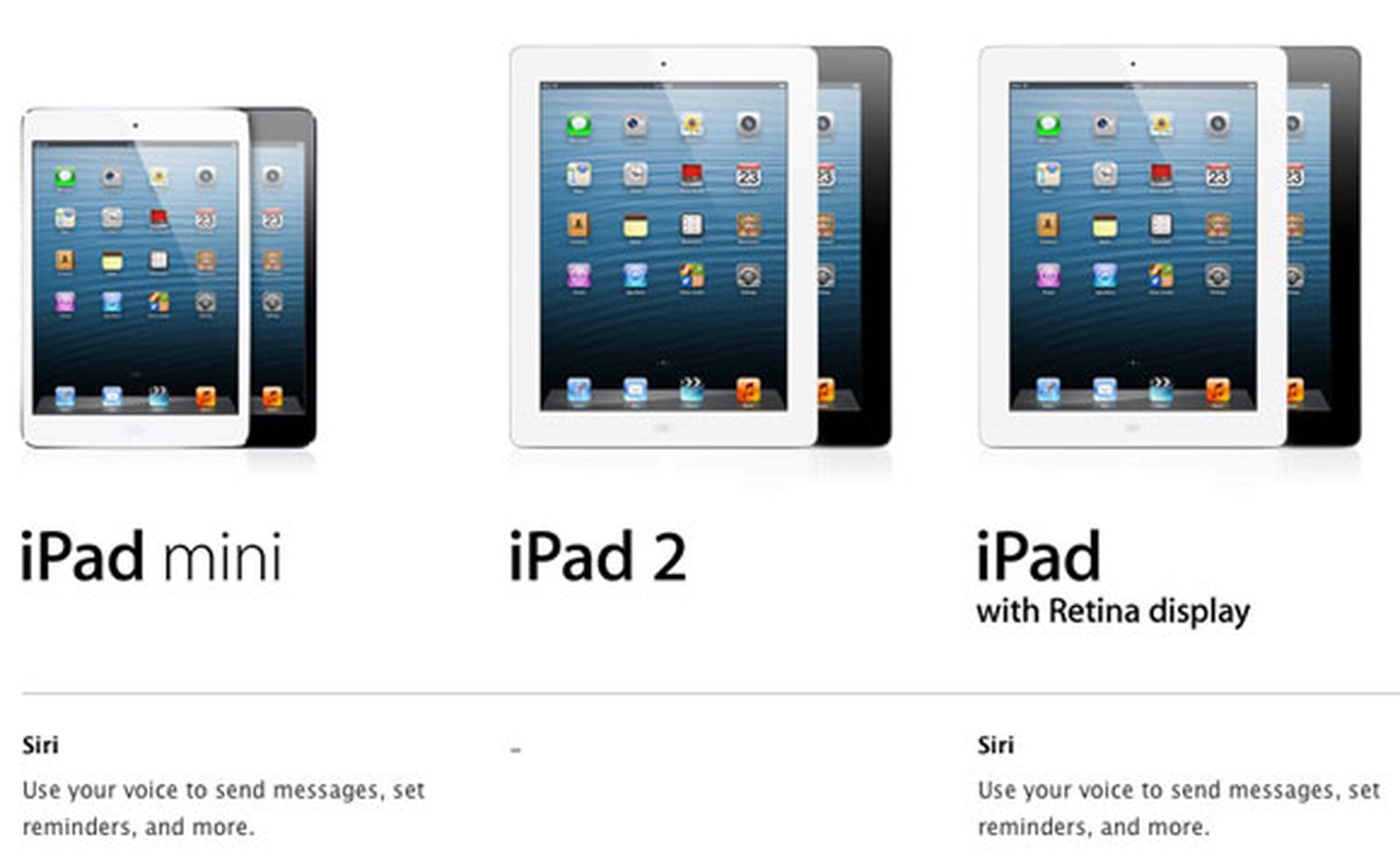 iPad Mini Supports Siri, iPad 2 Still Doesn't - MacRumors