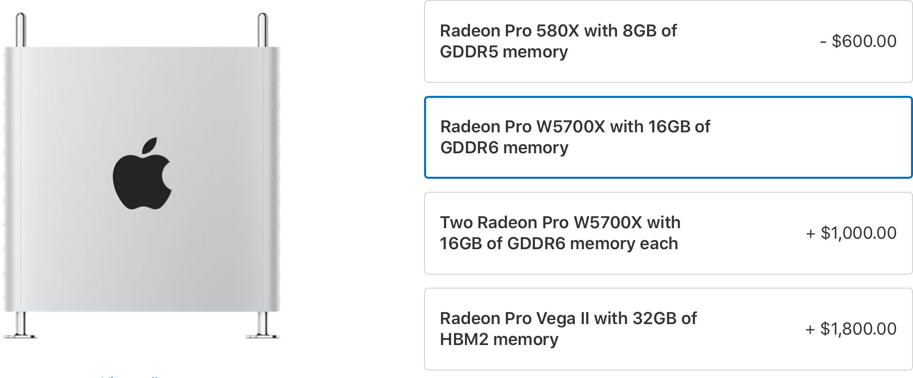 Mac Pro Can Now Be Customized With Radeon Pro W5700X Graphics Cards ...