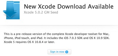 Apple Seeds Xcode 5.0.2 GM to Developers - MacRumors