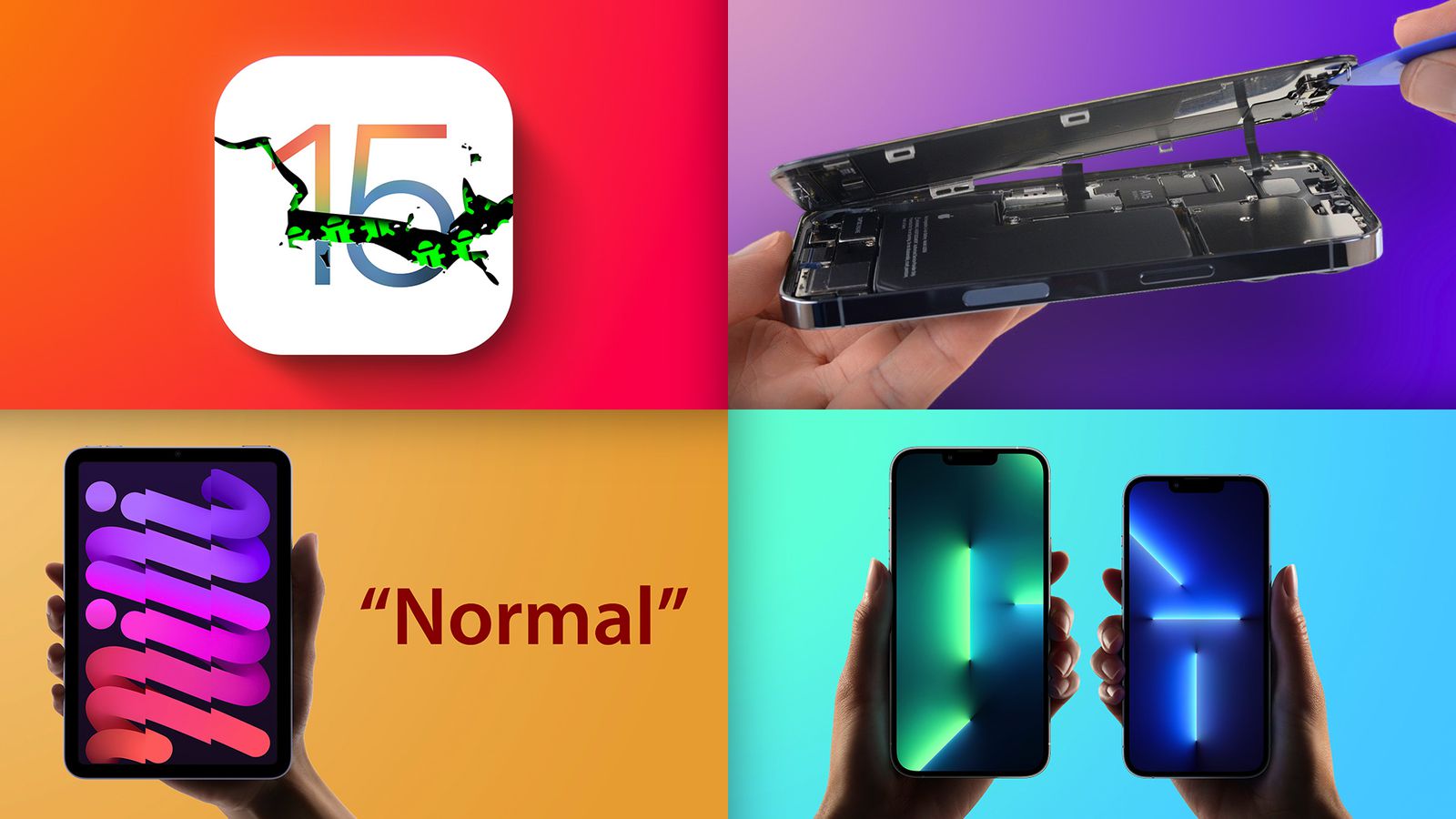 Top Stories: iOS 15 Bugs, iPhone 13 Teardowns, iPad Mini Jelly ...