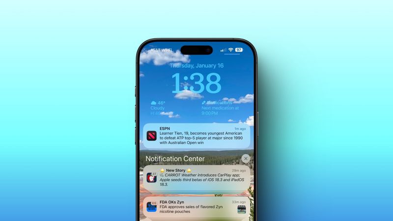 iOS 18.3 Temporarily Removes Notification Summaries for News - MacRumors