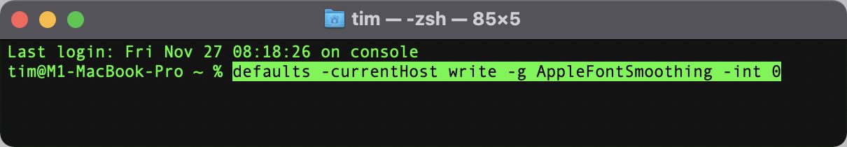 How To Adjust Or Disable Font Smoothing In Macos Big Sur Macrumors