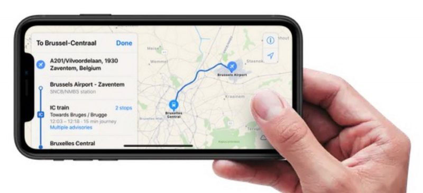 Apple Maps Now Provides Transit Directions Across Belgium - MacRumors