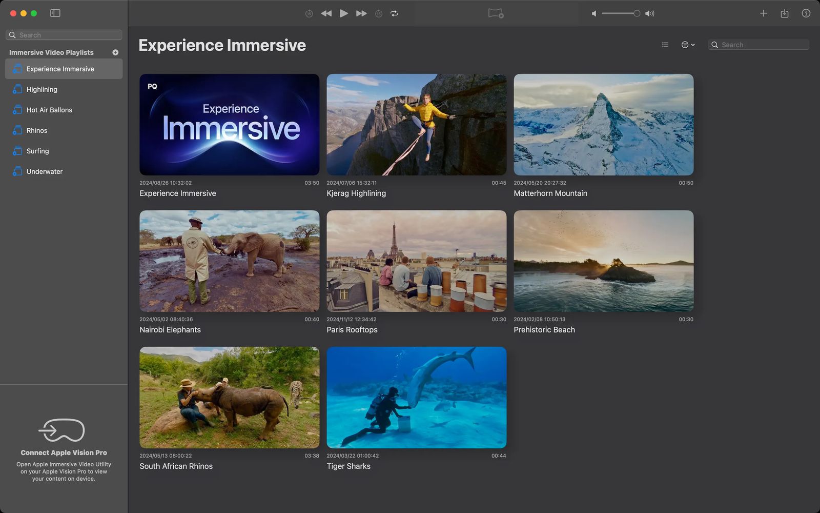 Apple Releases New Immersive Video App for Mac and Vision Pro - MacRumors