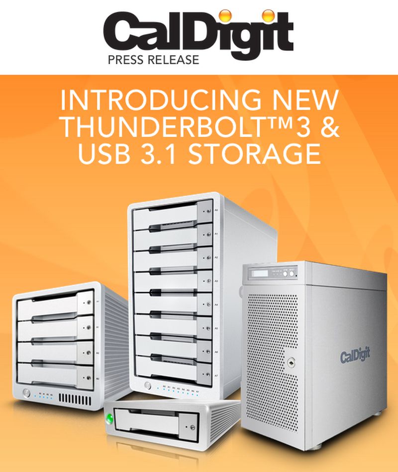 CalDigit Announces New Thunderbolt 3 and USB-C Storage Devices - MacRumors