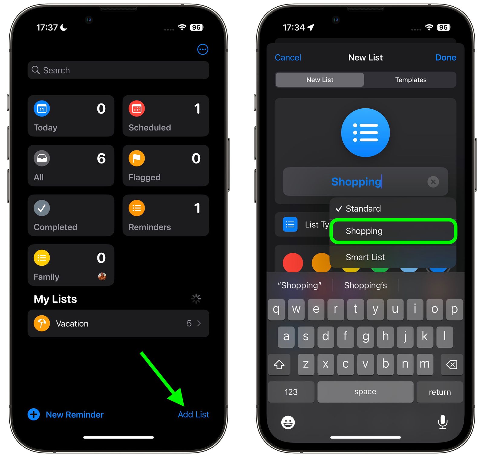 Create a Groceries List in Your iPhone's Reminders App - MacRumors