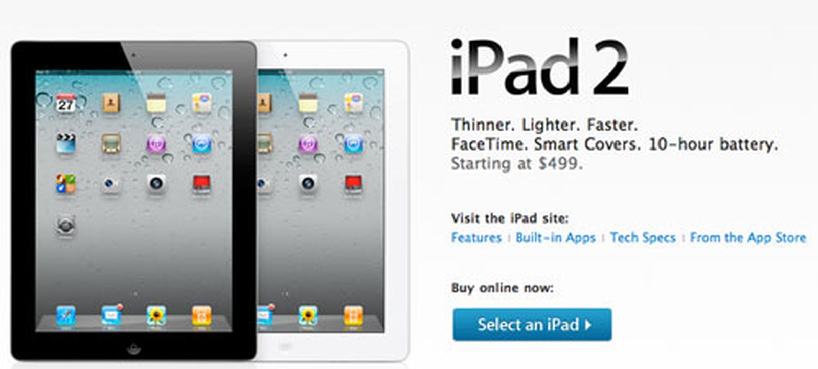 iPad 2 Now Available for Online Ordering - MacRumors