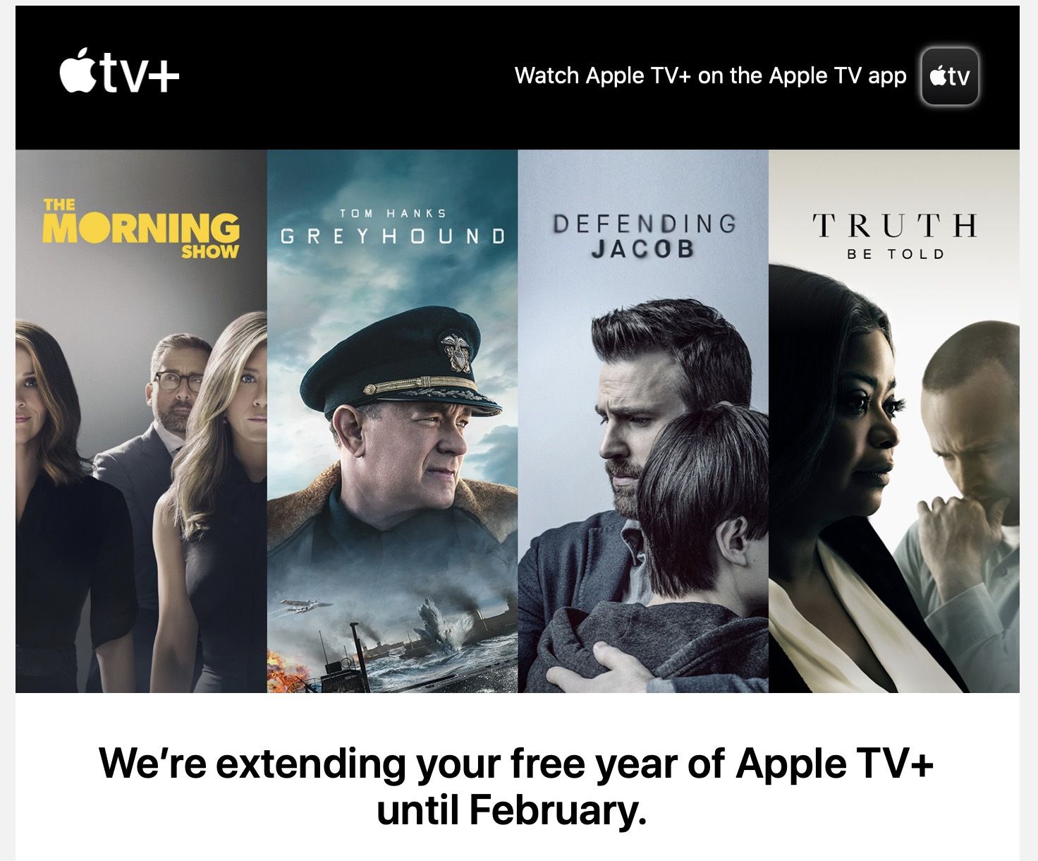 Apple Sending Emails Letting Apple TV+ Subscribers Know About Extended ...