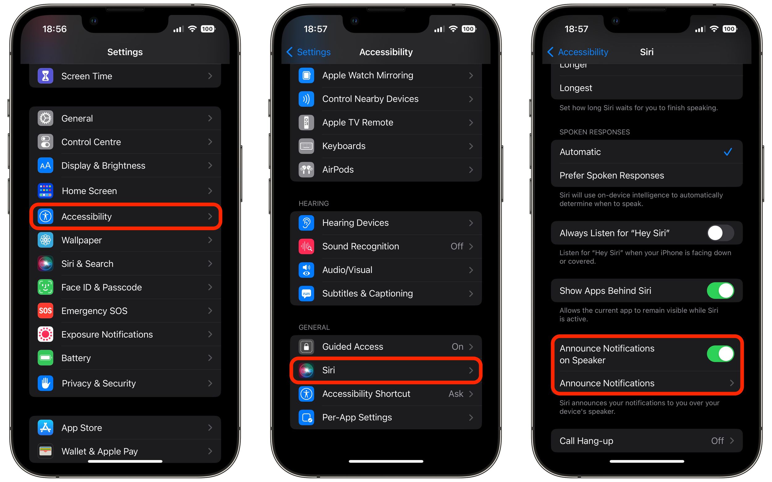 iOS 16: How to Make Siri Announce Notifications Through Your iPhone's ...