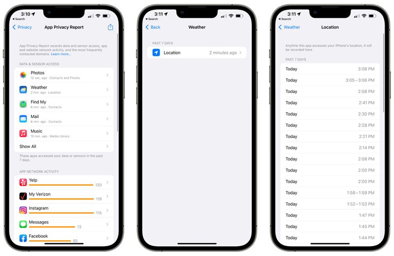 How to Use App Privacy Report in the iOS 15.2 Beta - MacRumors