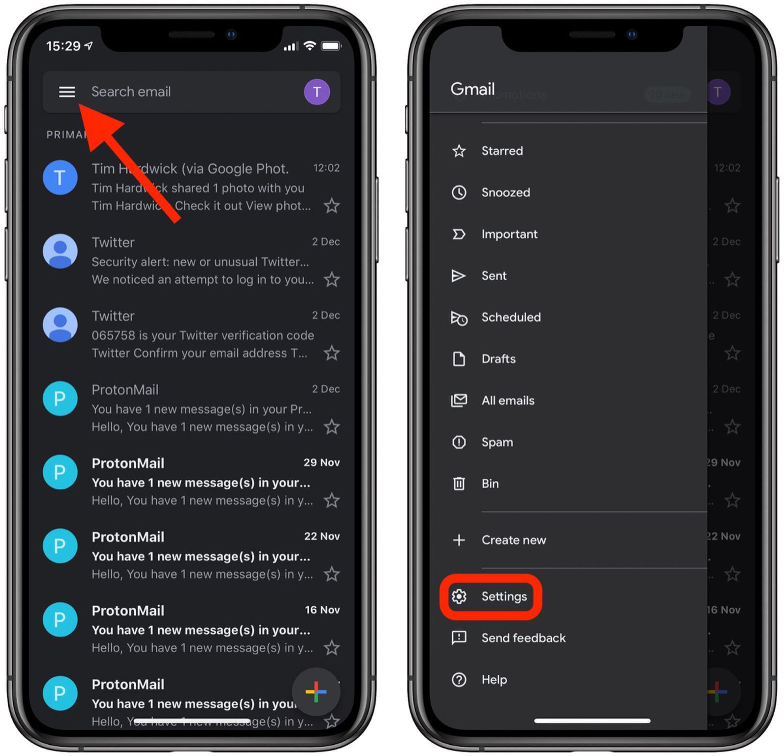 How to Enable Dark Mode in the Gmail iOS App - MacRumors How to Enable Dark Mode in the Gmail iOS App - MacRumors