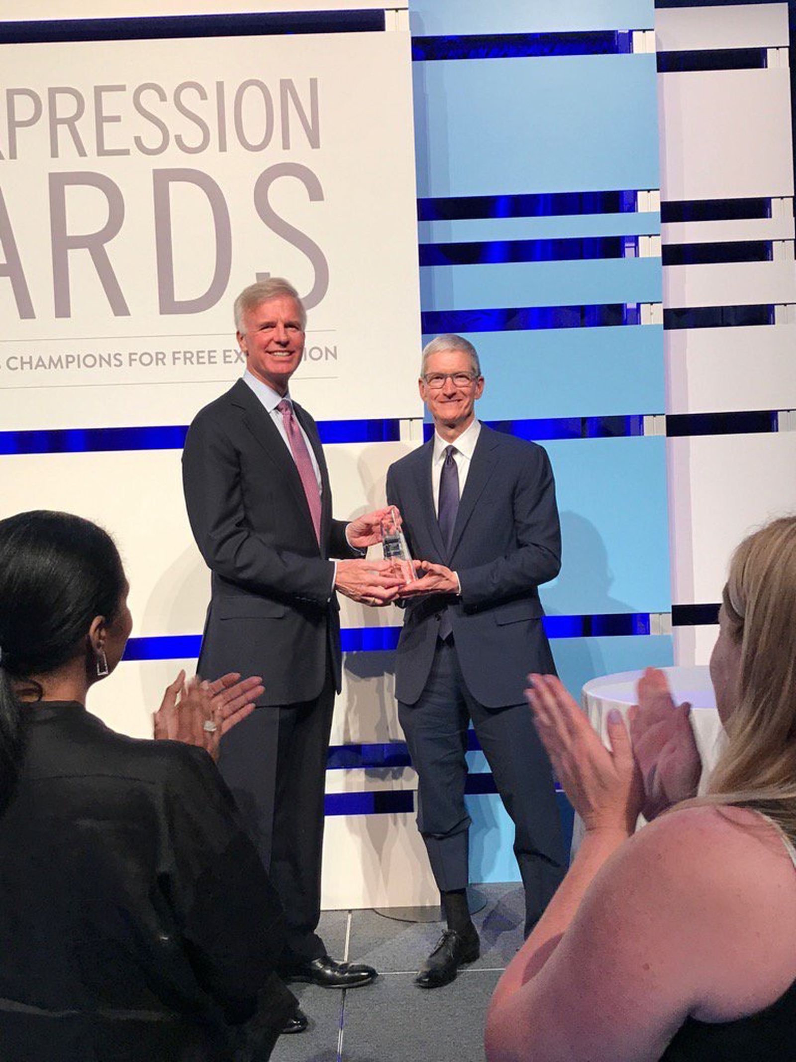 Apple CEO Tim Cook Accepts 2017 Free Expression Award in Washington, D ...