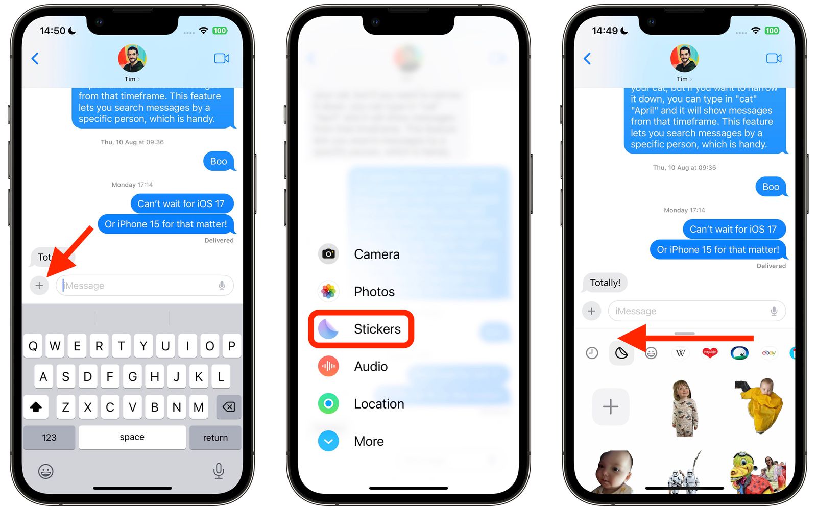 iOS 17: How to Access and Manage Sticker Apps in Messages - MacRumors