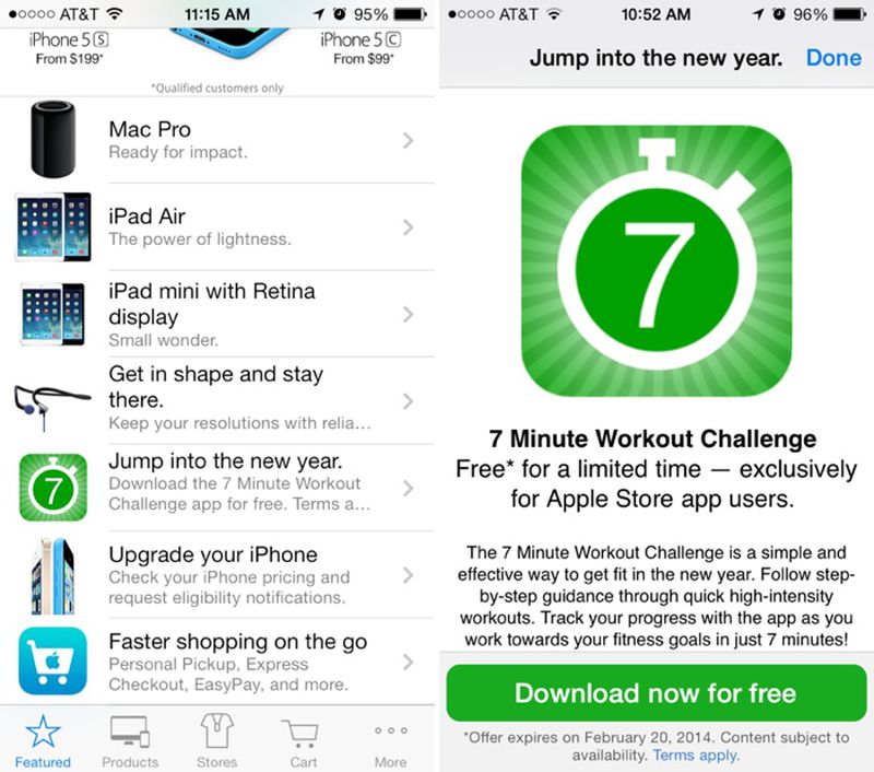 '7 Minute Workout Challenge' Available for free From Apple Store App ...