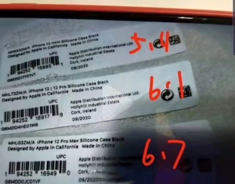 'iPhone 12 mini' Name Reappears in Leaked Apple iPhone 12 Case Stickers ...