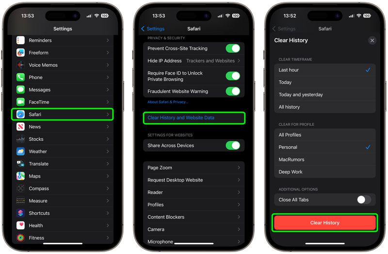 How to Clear Safari Profile Web History on iPhone - MacRumors