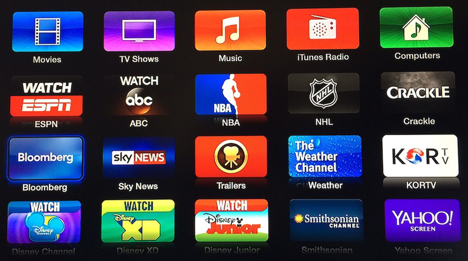 Apple Adds ABC, Bloomberg, Crackle, and KORTV Channels to Apple TV ...
