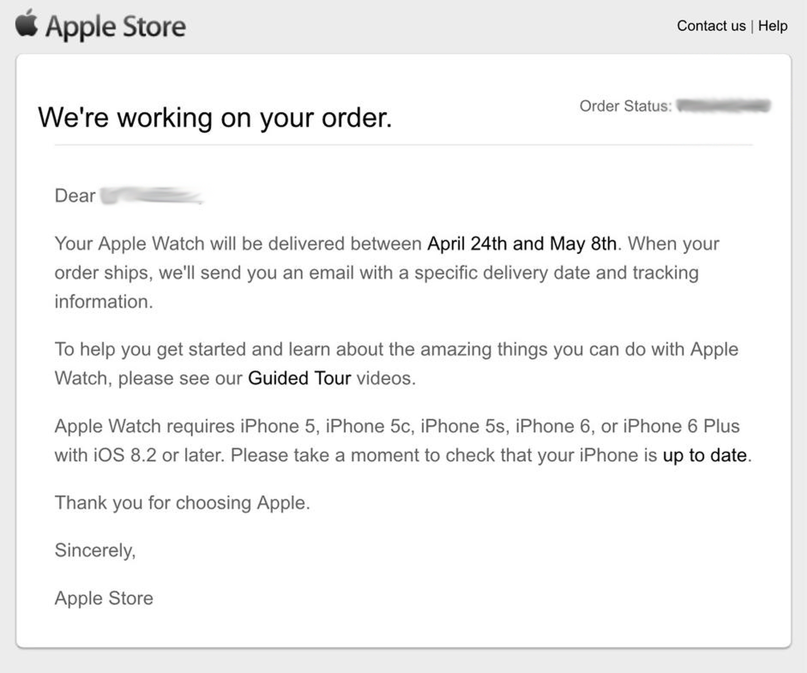 Apple Contacting Some Early Apple Watch Customers: 'We're Working on ...