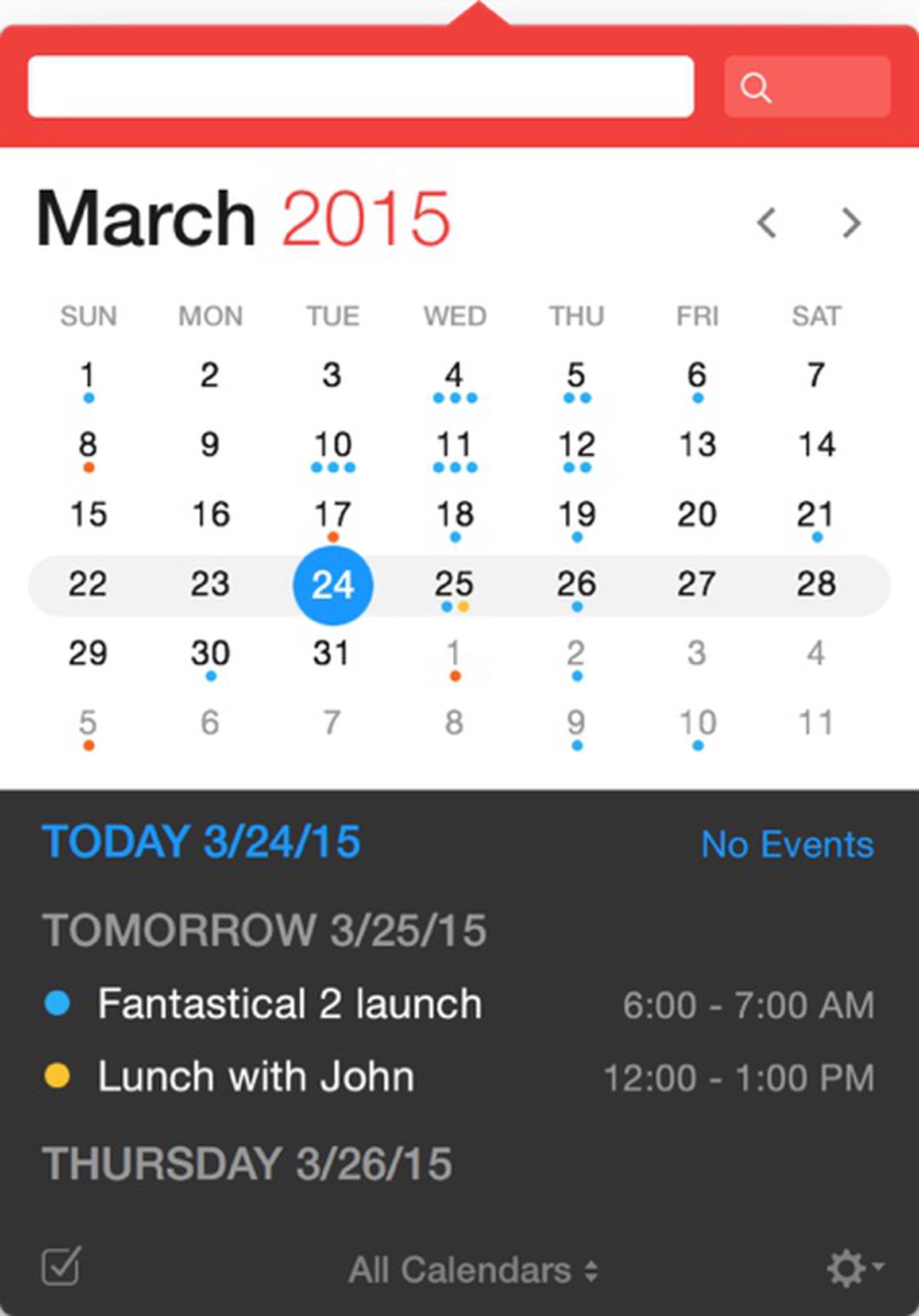 'Fantastical 2' Launches for Mac With Yosemite-Style Redesign, Full Calendar Window - MacRumors