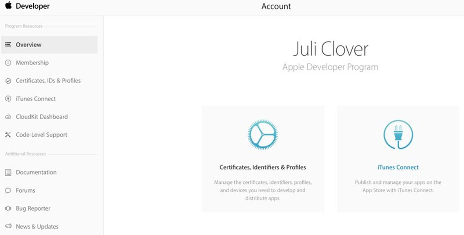 Apple's Developer Center Gets New Account Page With Refreshed Look ...
