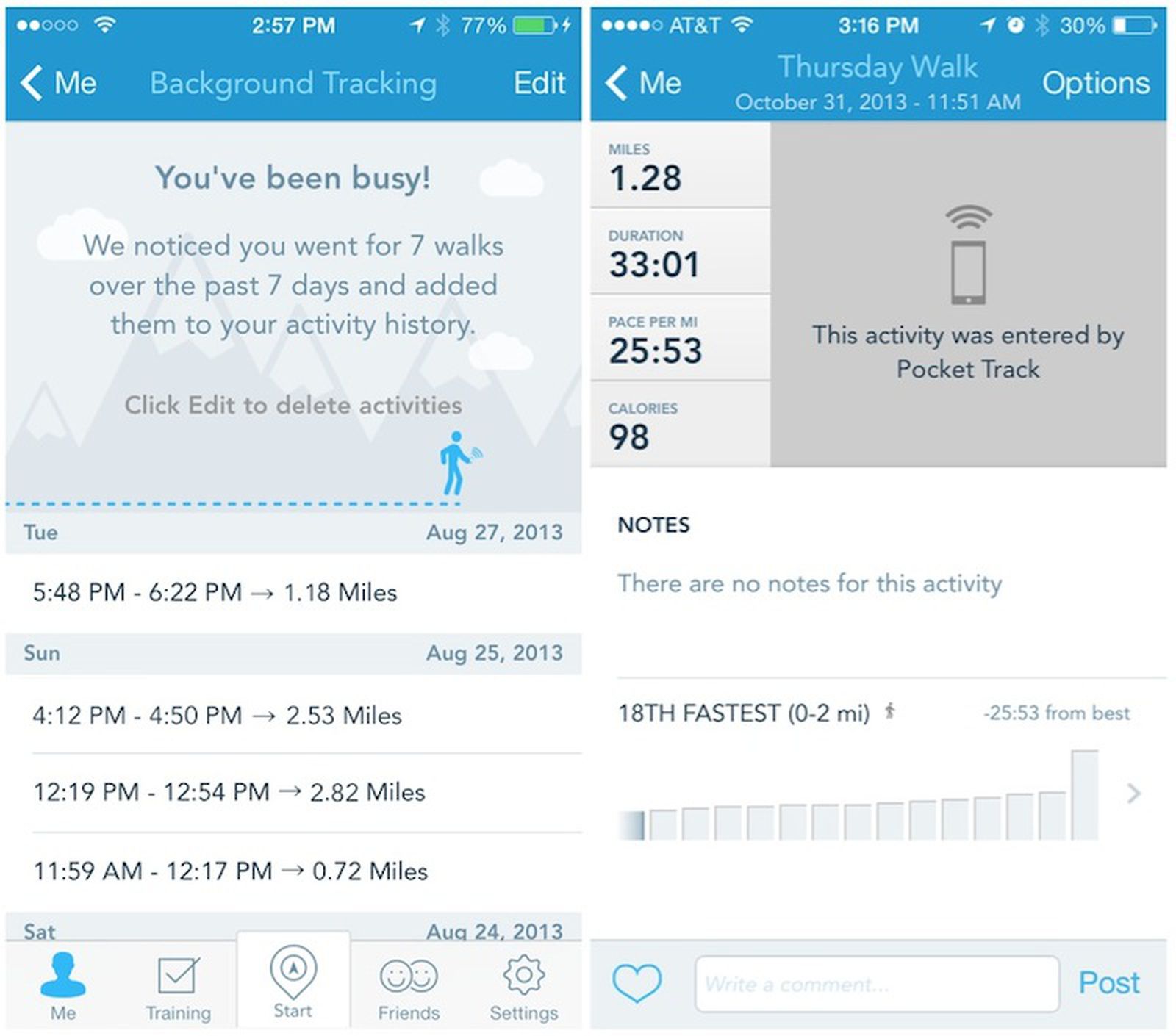 RunKeeper for iOS Gains M7 'Pocket Track', AirDrop Friend Request and ...