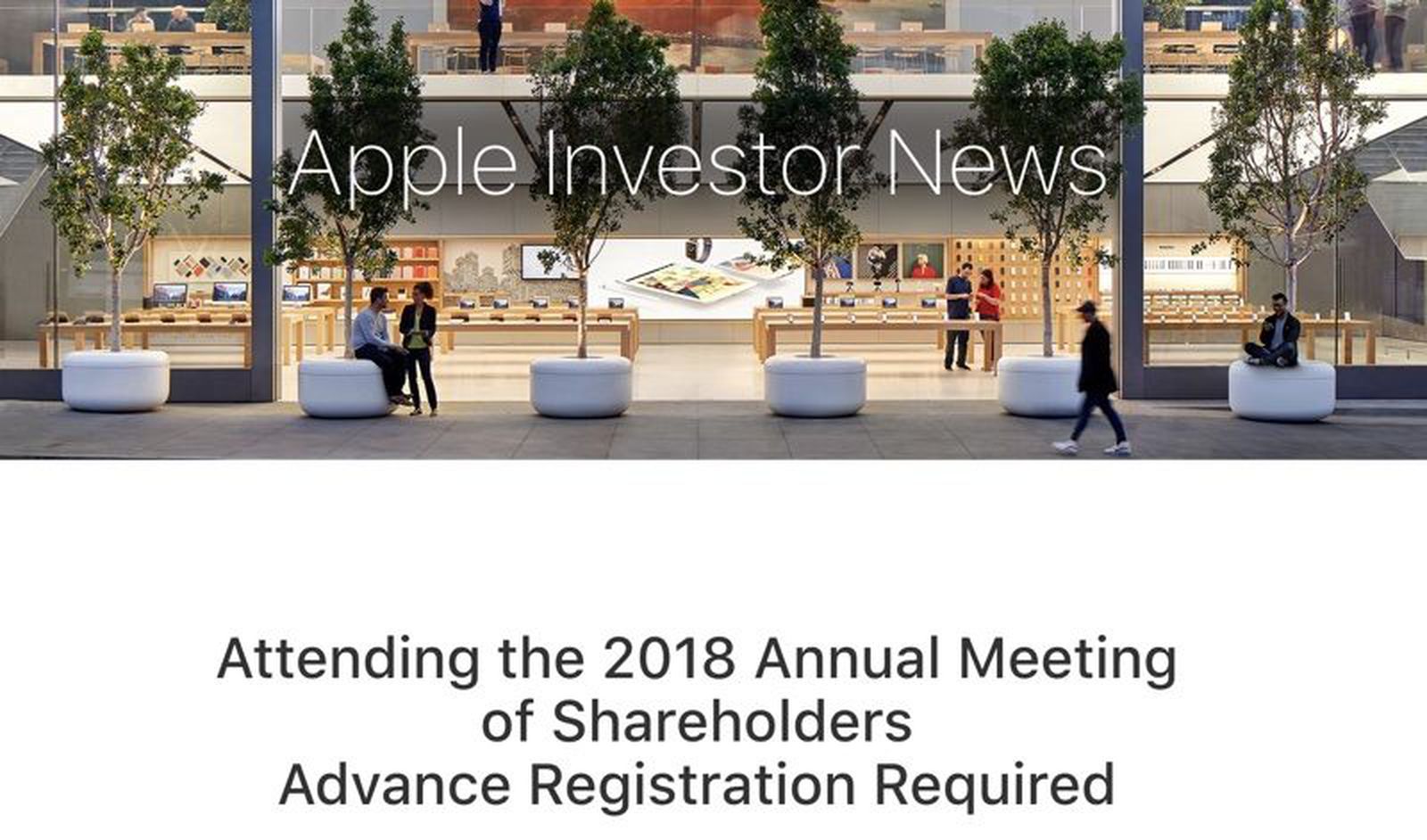 Apple's Annual Meeting of Shareholders to Take Place on February 13 ...