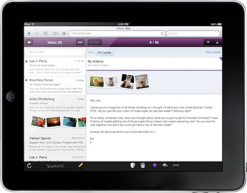 HTML5 Continuing to Gain Ground With Yahoo! Mail for iPad, Vimeo Embedding - MacRumors
