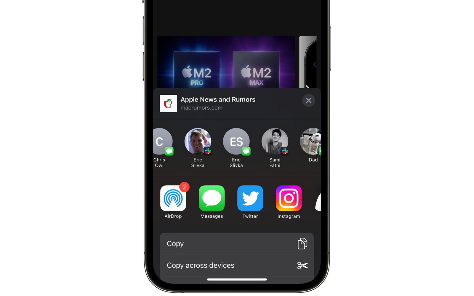 How to Remove Suggested Contacts From iOS Share Sheet - MacRumors