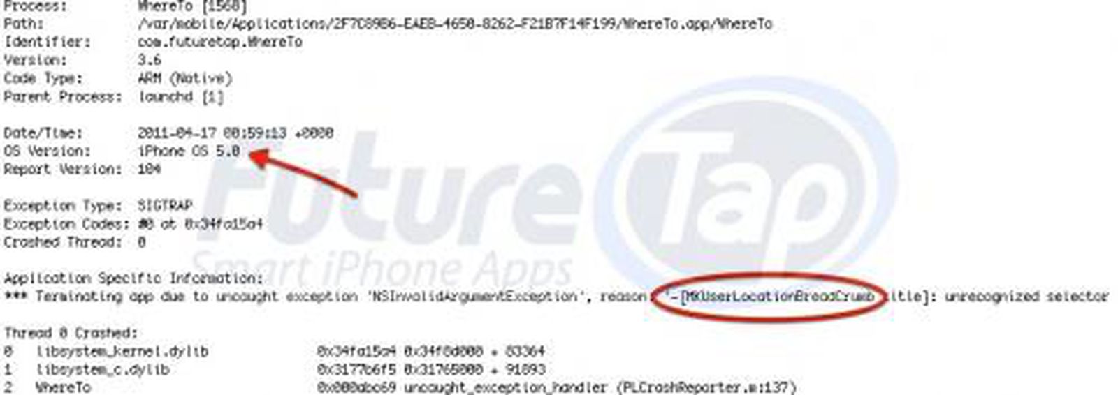 Developer Sees First Crash Report From iOS 5.0 - MacRumors