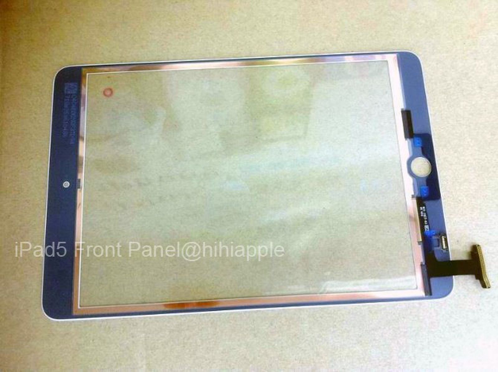 New Photo Shows Rear of iPad 5's Narrower Front Bezel and Digitizer ...
