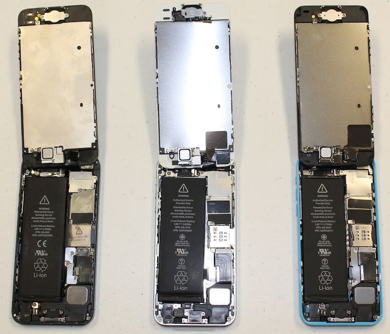 First iPhone 5s and iPhone 5c Teardowns Show Touch ID Home Button ...