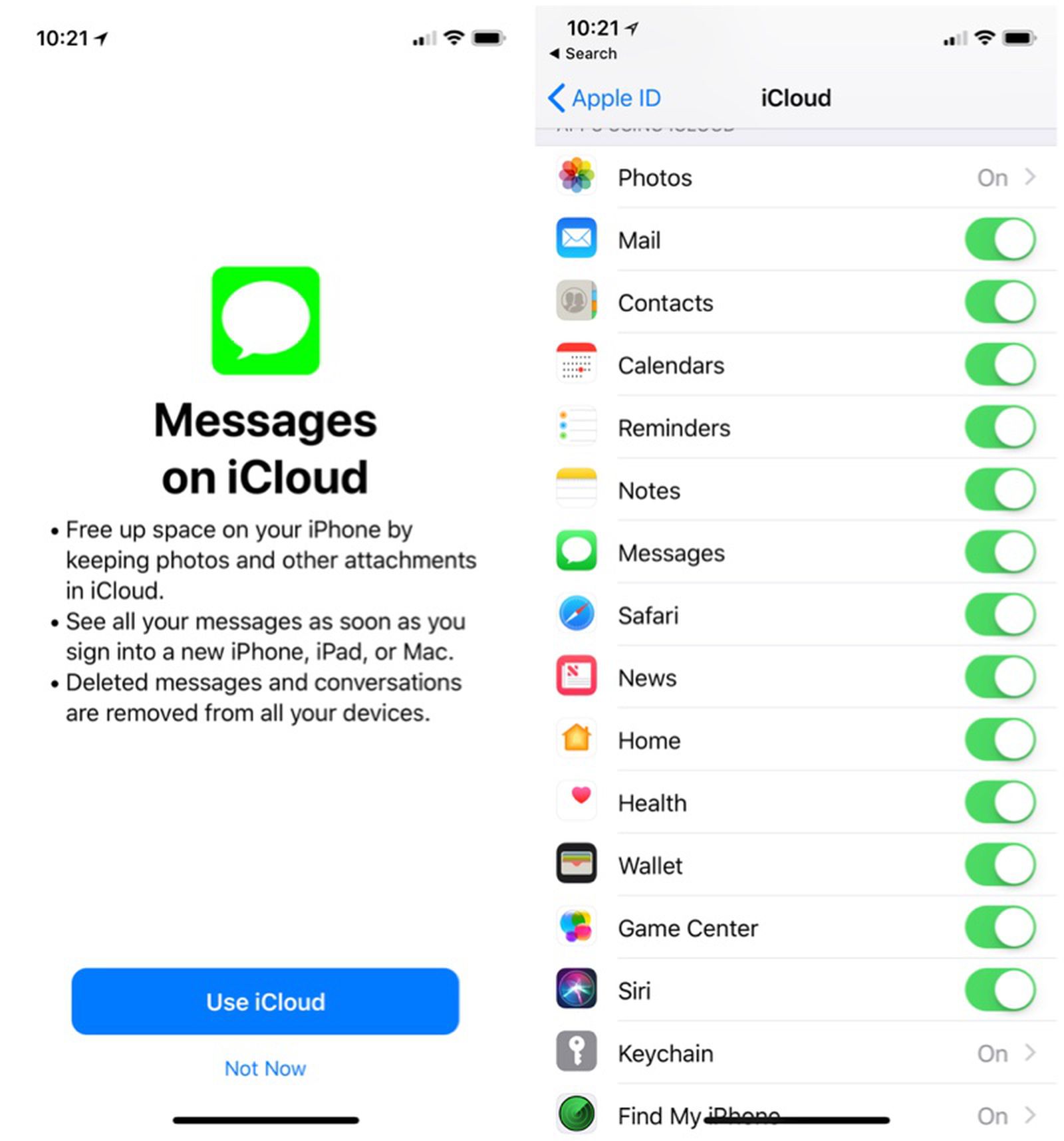 ICloud Messages Returns To IOS In First Beta Of IOS 11 3 MacRumors