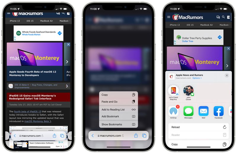 Everything New in iOS 15 Beta 4: Safari Tweaks, MagSafe Battery Pack ...