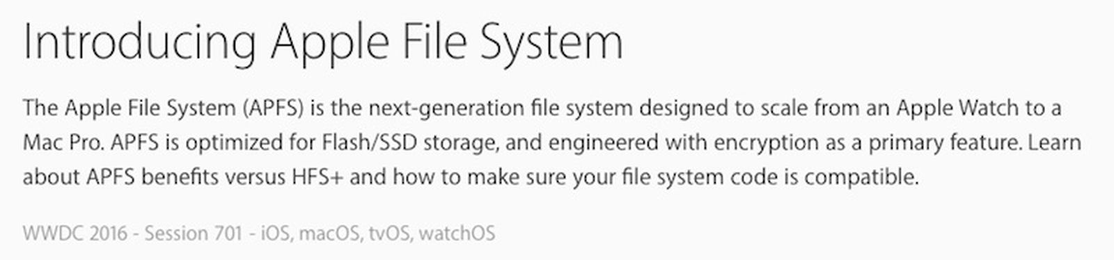 macOS Sierra Tidbits: Apple File System, RAID Support, and More - MacRumors